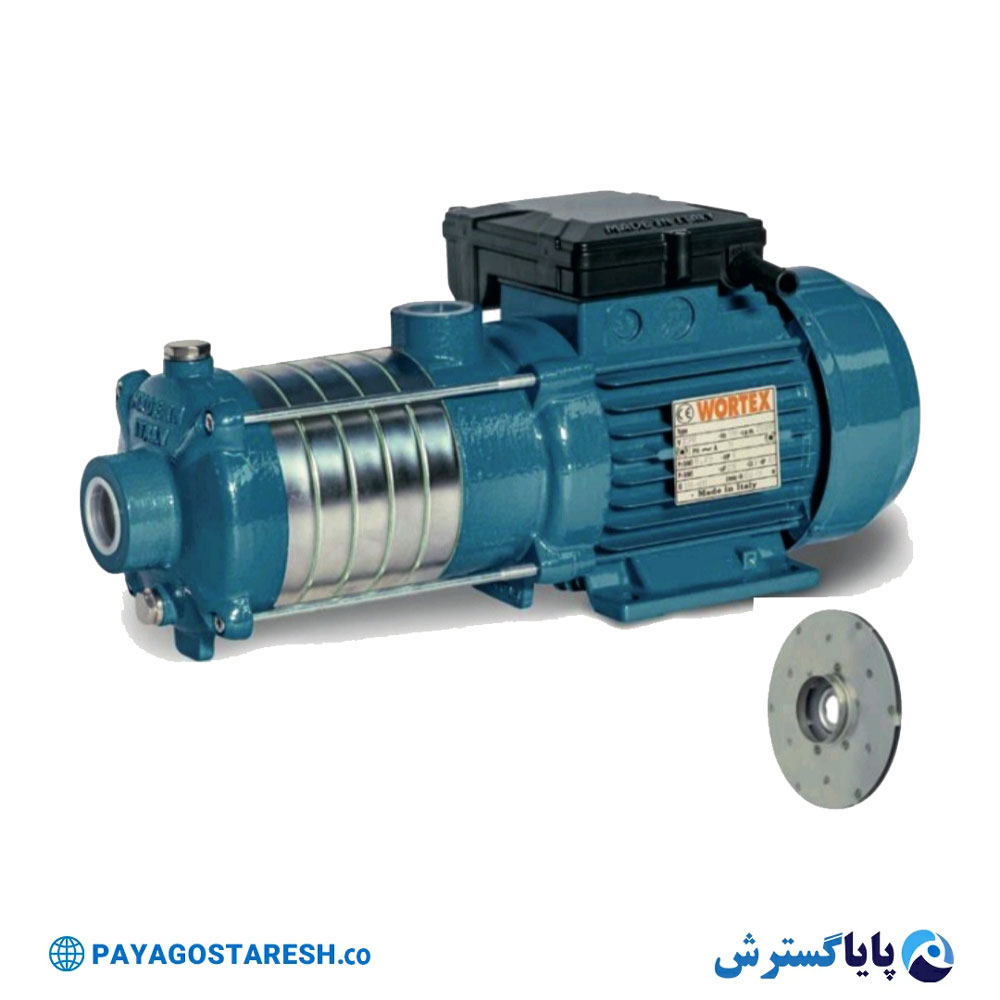 پمپ آب افقی طبقاتی استیل ورتکس (WORTEX) مدل MULTI GX 2-6