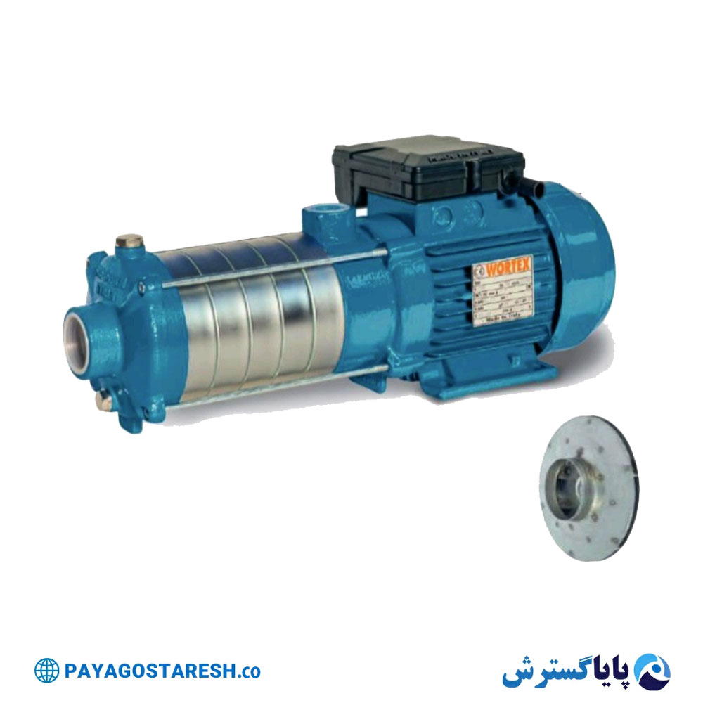 پمپ آب افقی طبقاتی استیل ورتکس (WORTEX) مدل MULTI GXT 4-4