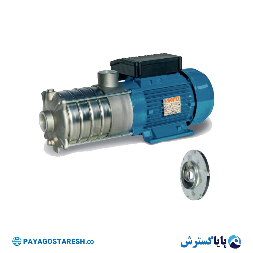 پمپ آب افقی طبقاتی تمام استیل ورتکس (WORTEX) مدل MULTI X 10-5