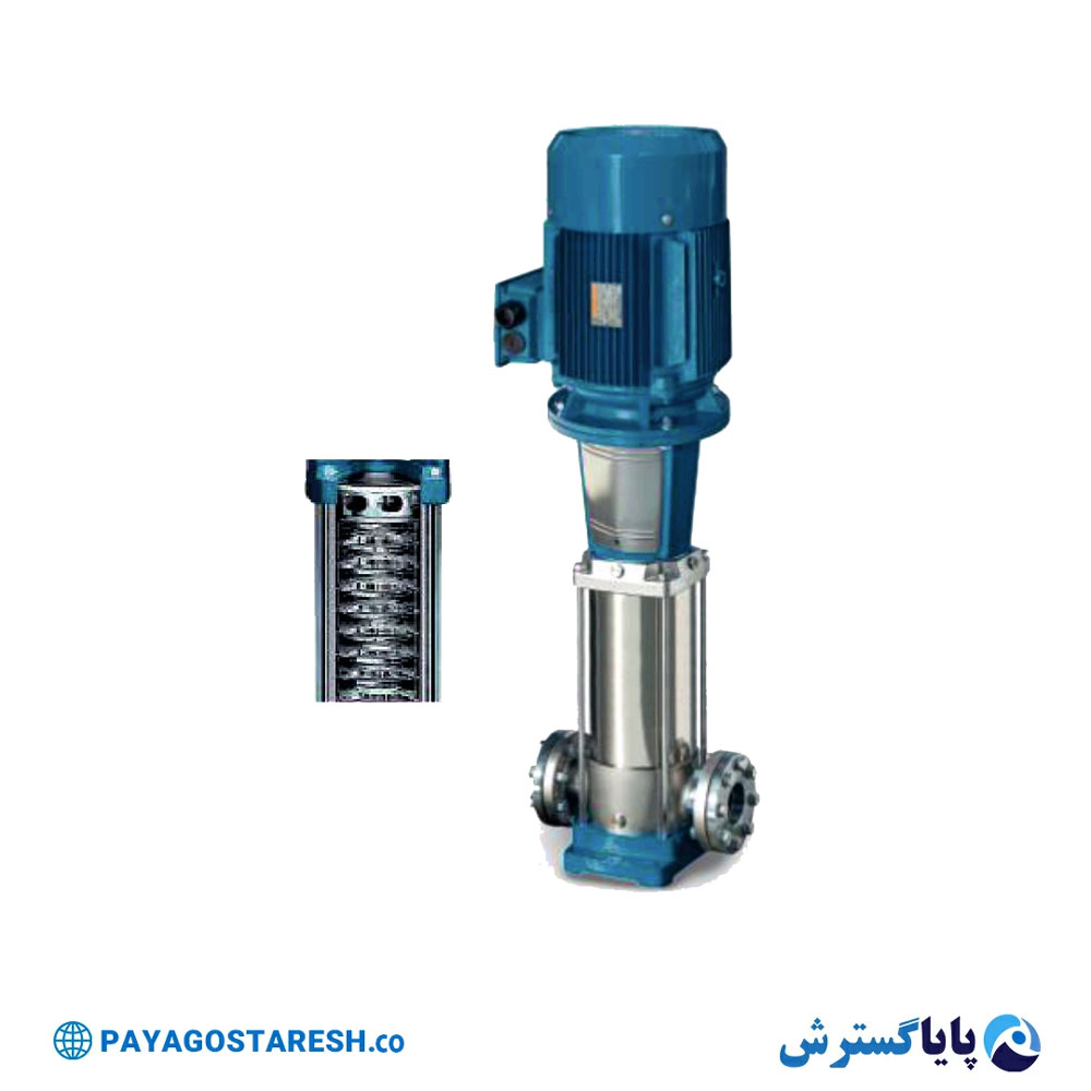 پمپ عمودی طبقاتی تمام استیل ورتکس (WORTEX) مدل MULTI VMT 65-2